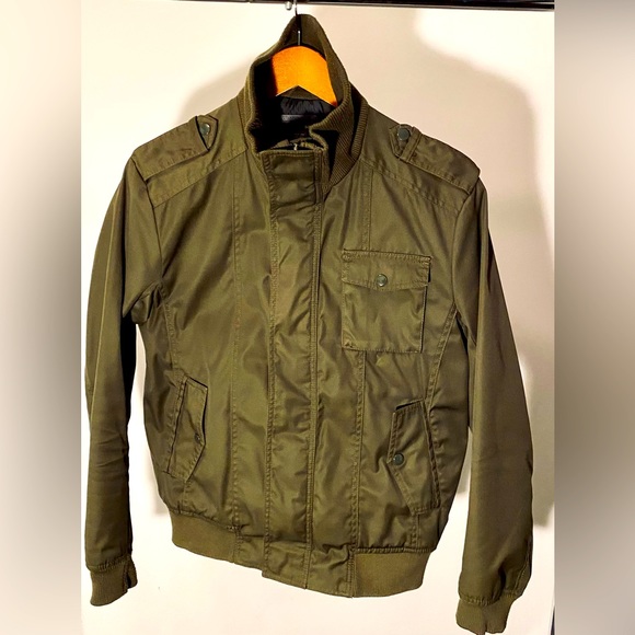 H&M | Jackets & Coats | Hm Khaki Green Bomber Jacket | Poshmark